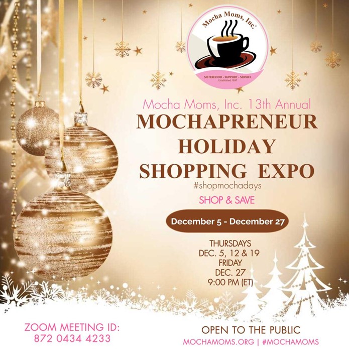 Mocha Monthly: 2024-12 Mochapreneur Holiday Shopping Expo | Mocha Moms ...